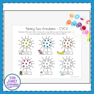 Summer Articulation Q-Tip Painting – Fun Early Learning