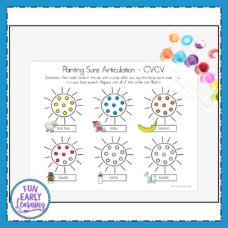 Summer Articulation Q-Tip Painting – Fun Early Learning
