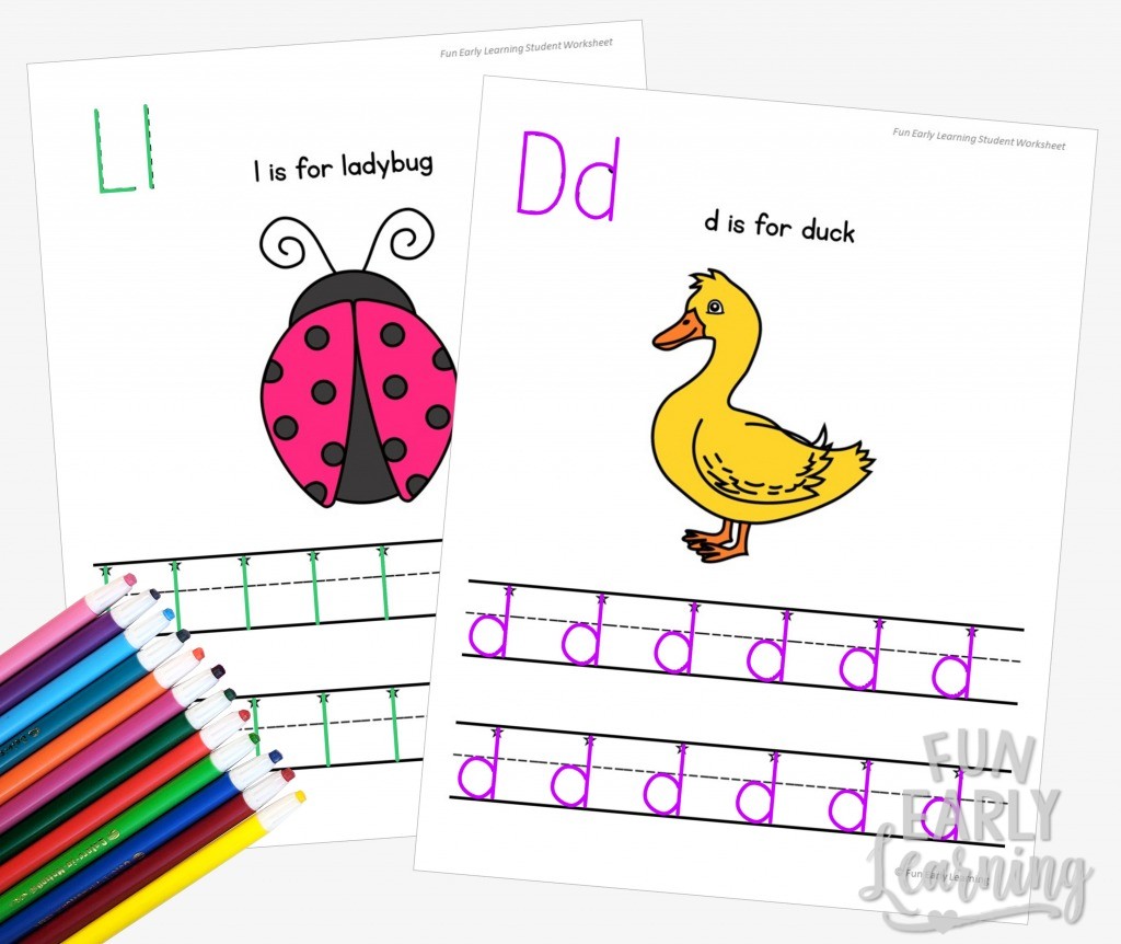 Lowercase Letter Worksheets with Guided Lessons – Fun Early Learning
