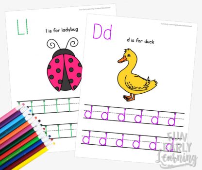 Lowercase Letter Worksheets with Guided Lessons – Fun Early Learning