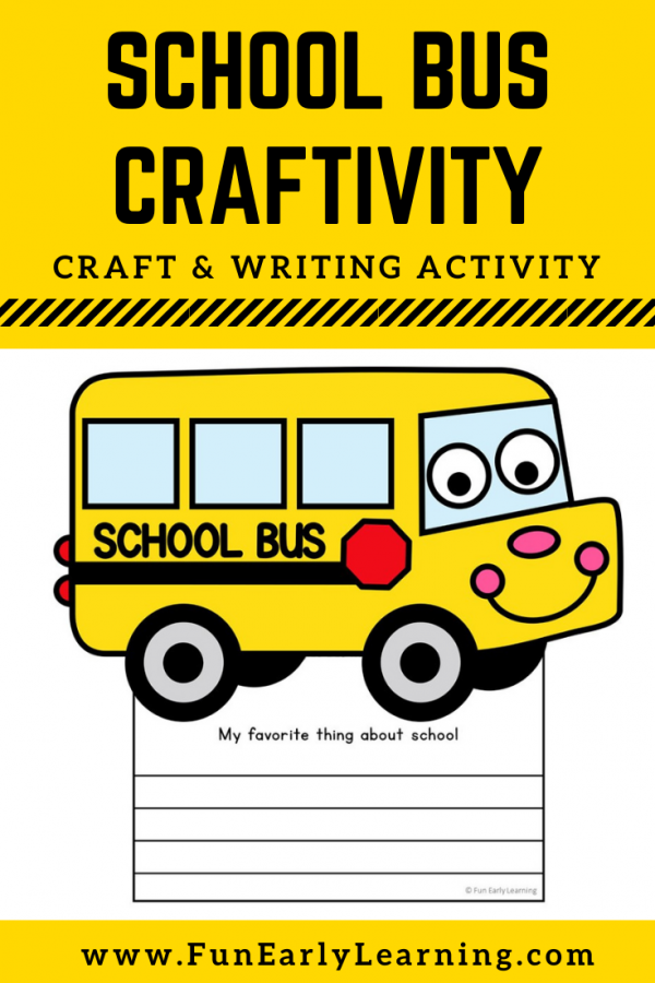 Back to School Bus Craft Activity with Writing Prompts – Fun Early Learning