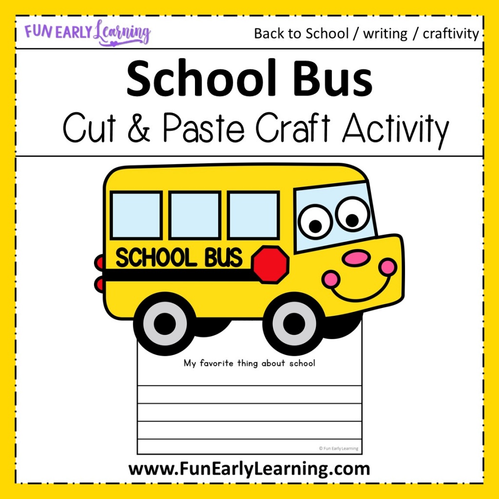 Back to School Bus Craft Activity with Writing Prompts – Fun Early Learning