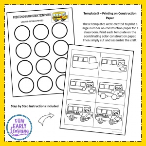 Back to School Bus Craft Activity with Writing Prompts – Fun Early Learning