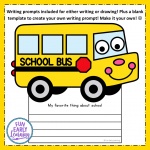 Back to School Bus Craft Activity with Writing Prompts – Fun Early Learning