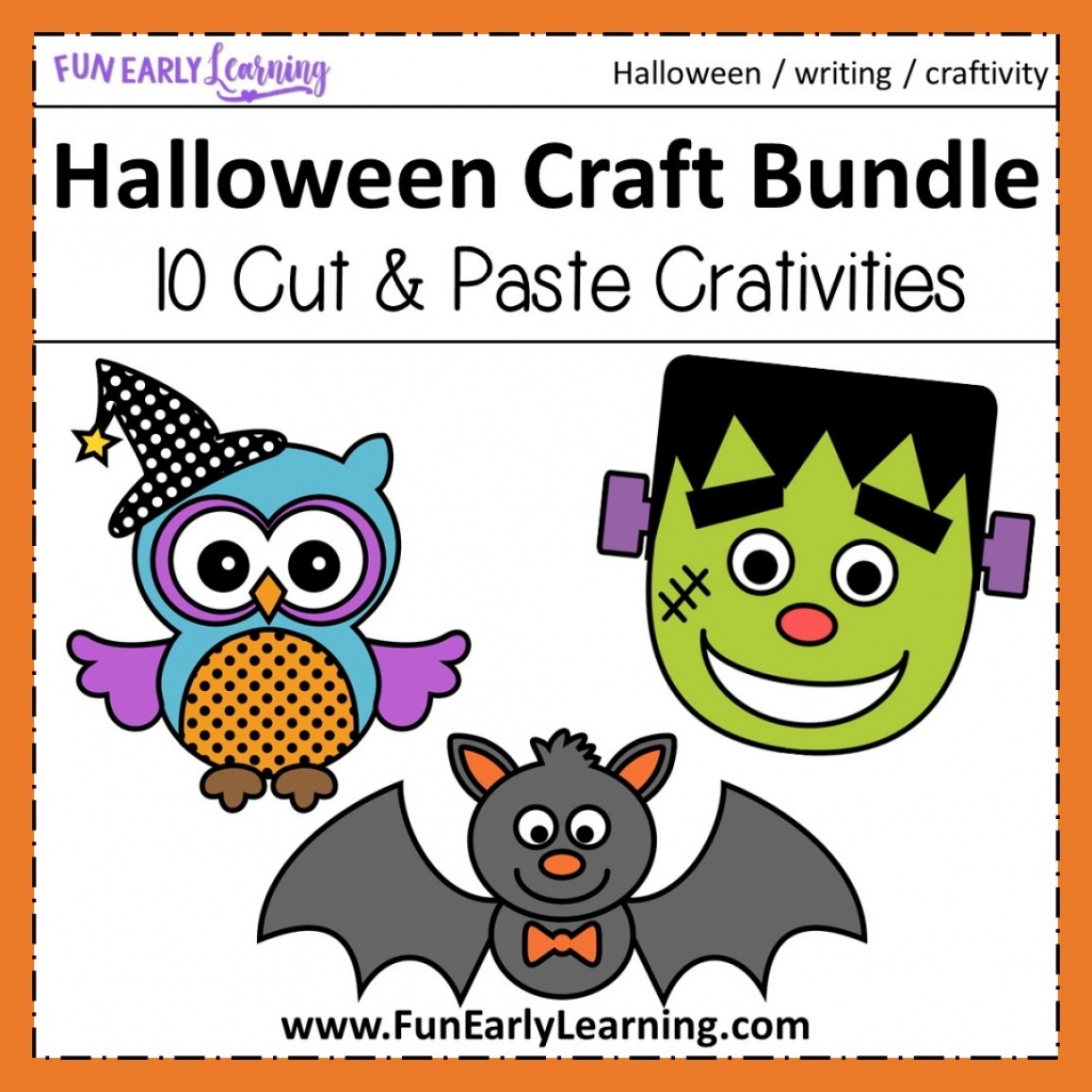 Halloween Crafts and Writing Activities Bundle – Fun Early Learning