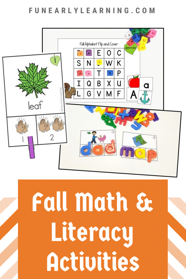 Fall Activities Bundle – Math, Literacy, and Crafts – Fun Early Learning