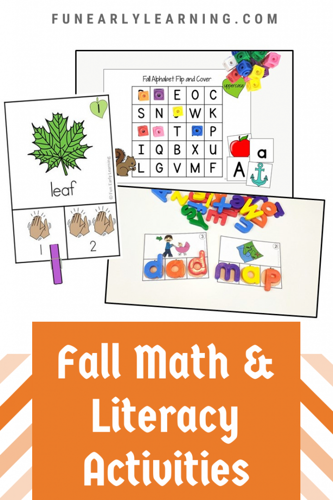 Fall Activities Bundle – Math, Literacy, and Crafts – Fun Early Learning
