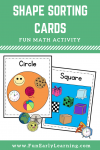 Shape Sorting Cards Math Activity for Preschool and Kindergarten