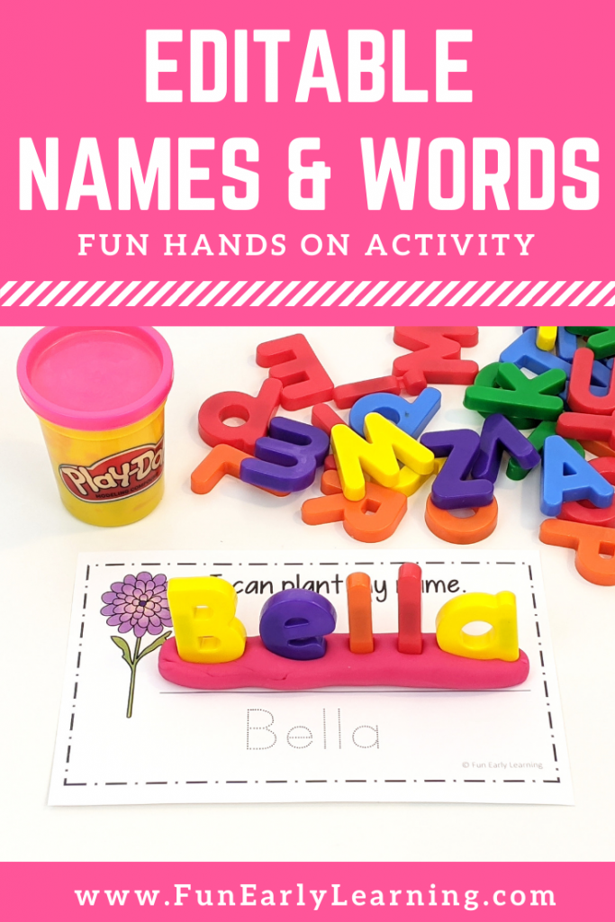 Editable Planting Names and Words Activities – Fun Early Learning