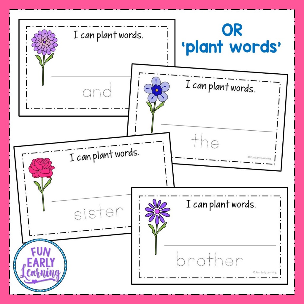 Editable Planting Names and Words Activities – Fun Early Learning