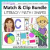 Match and Clip Bundle for Letters, Numbers, Shapes & Colors – Fun Early ...