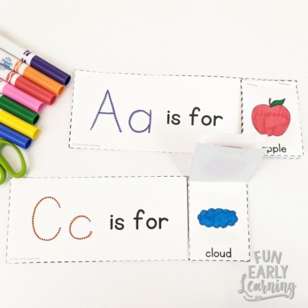 Worksheet for Beginning Sounds – Alphabet Flip Books – Fun Early Learning