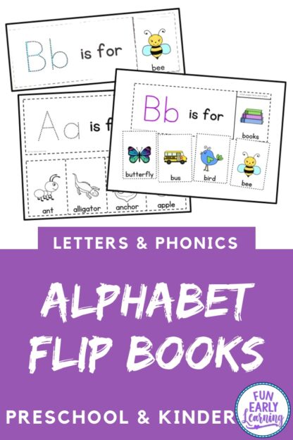 Worksheet for Beginning Sounds – Alphabet Flip Books – Fun Early Learning