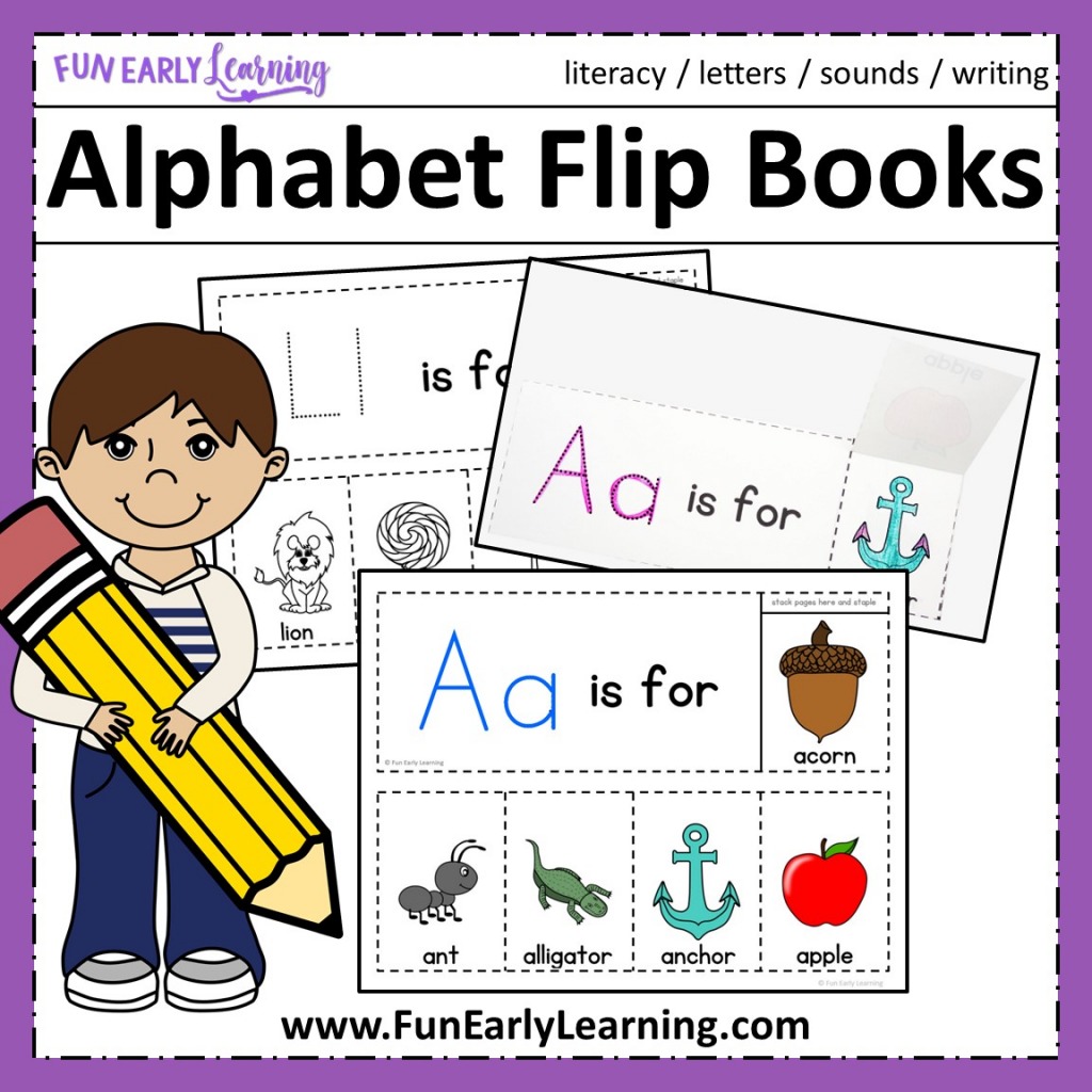 Worksheet for Beginning Sounds – Alphabet Flip Books – Fun Early Learning