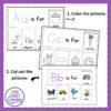 Worksheet for Beginning Sounds – Alphabet Flip Books – Fun Early Learning