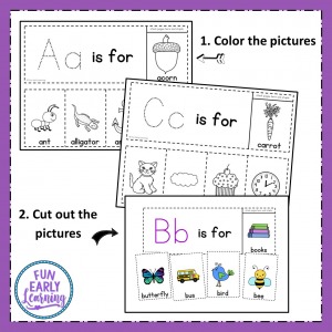 Worksheet for Beginning Sounds – Alphabet Flip Books – Fun Early Learning