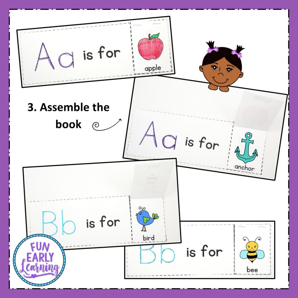 Worksheet for Beginning Sounds – Alphabet Flip Books – Fun Early Learning