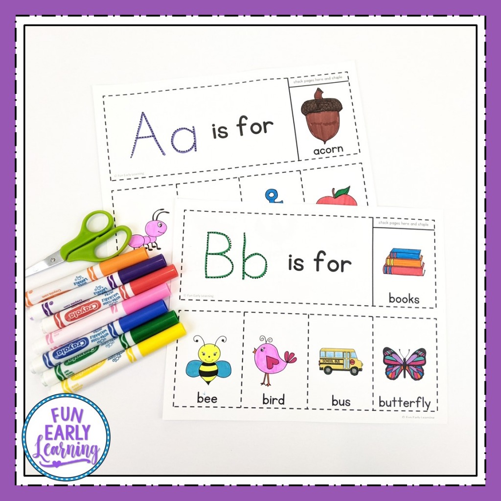 Worksheet for Beginning Sounds – Alphabet Flip Books – Fun Early Learning