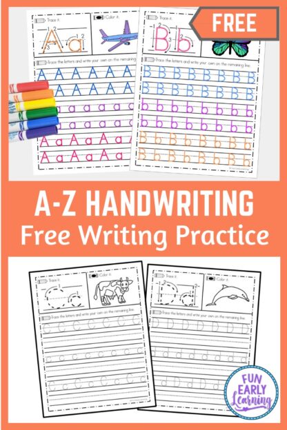 Free Letter Tracing Worksheets – A-Z Handwriting Practice – Fun Early ...