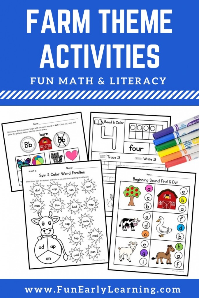On the Farm Activities for Preschool and Kindergarten – Fun Early Learning