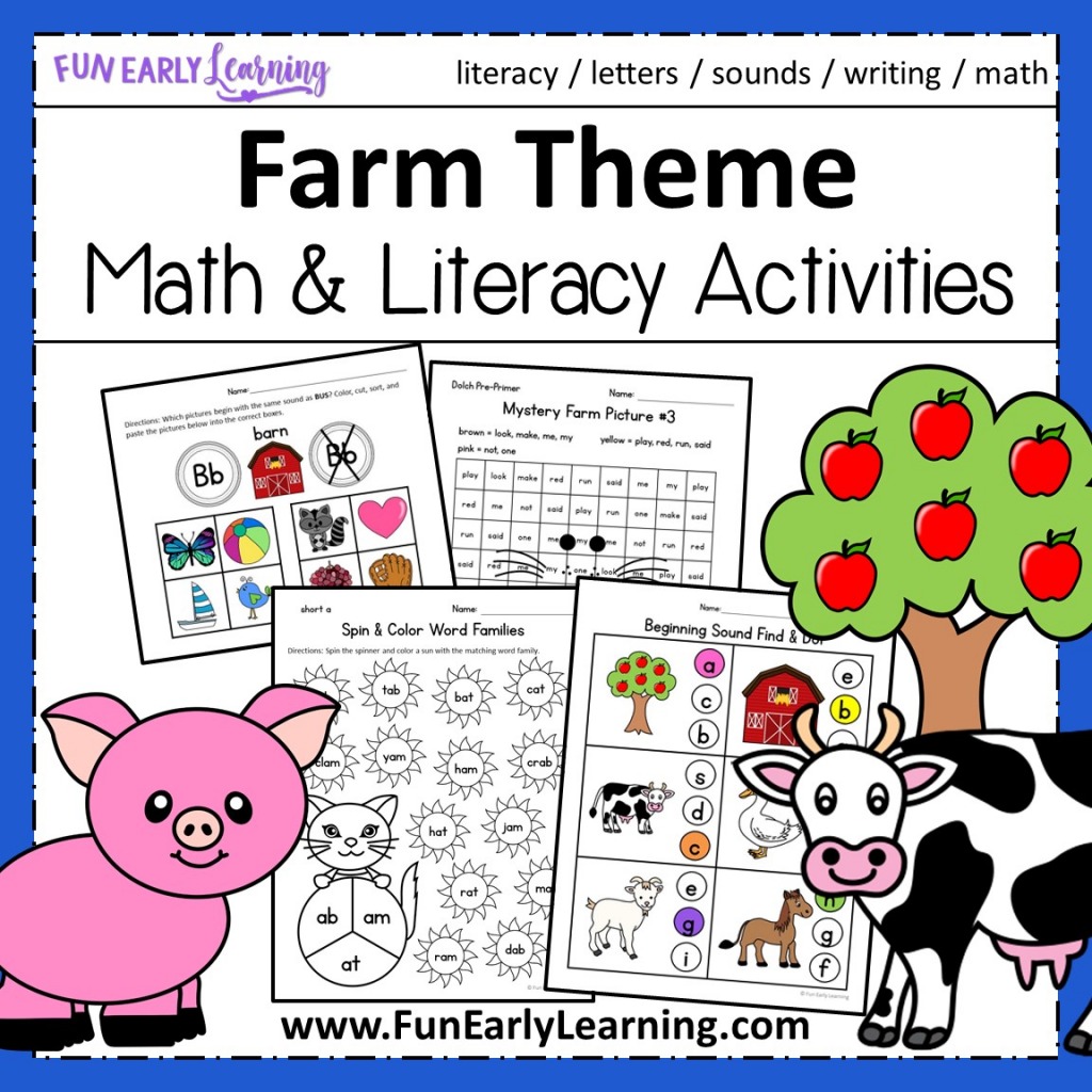 On the Farm Activities for Preschool and Kindergarten – Fun Early Learning