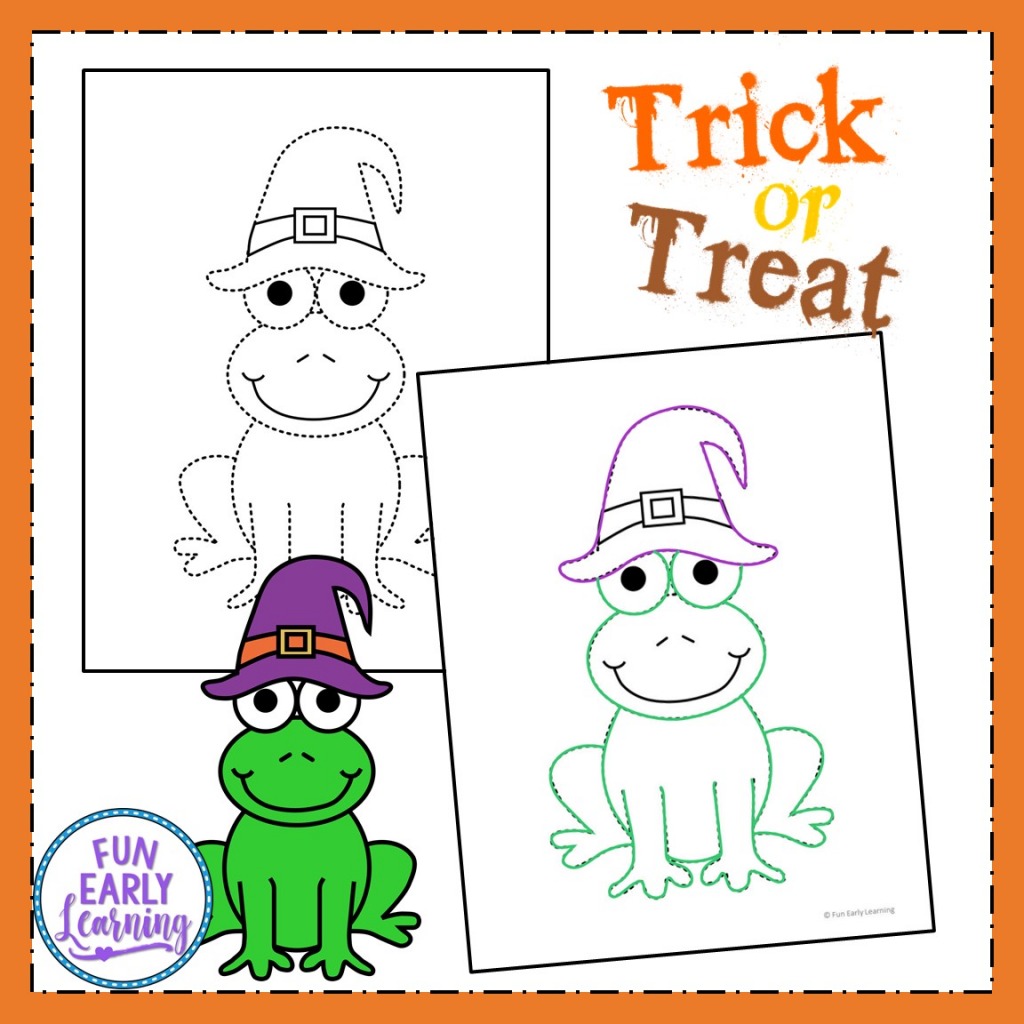 Halloween Coloring Pages Printable Free Tracing Activity – Fun Early ...