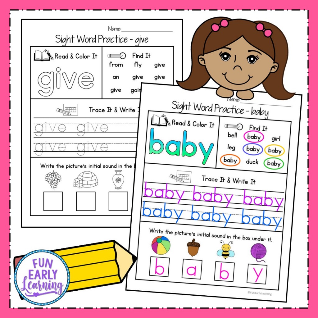 Dolch Sight Word Practice Bundle – Fun Early Learning