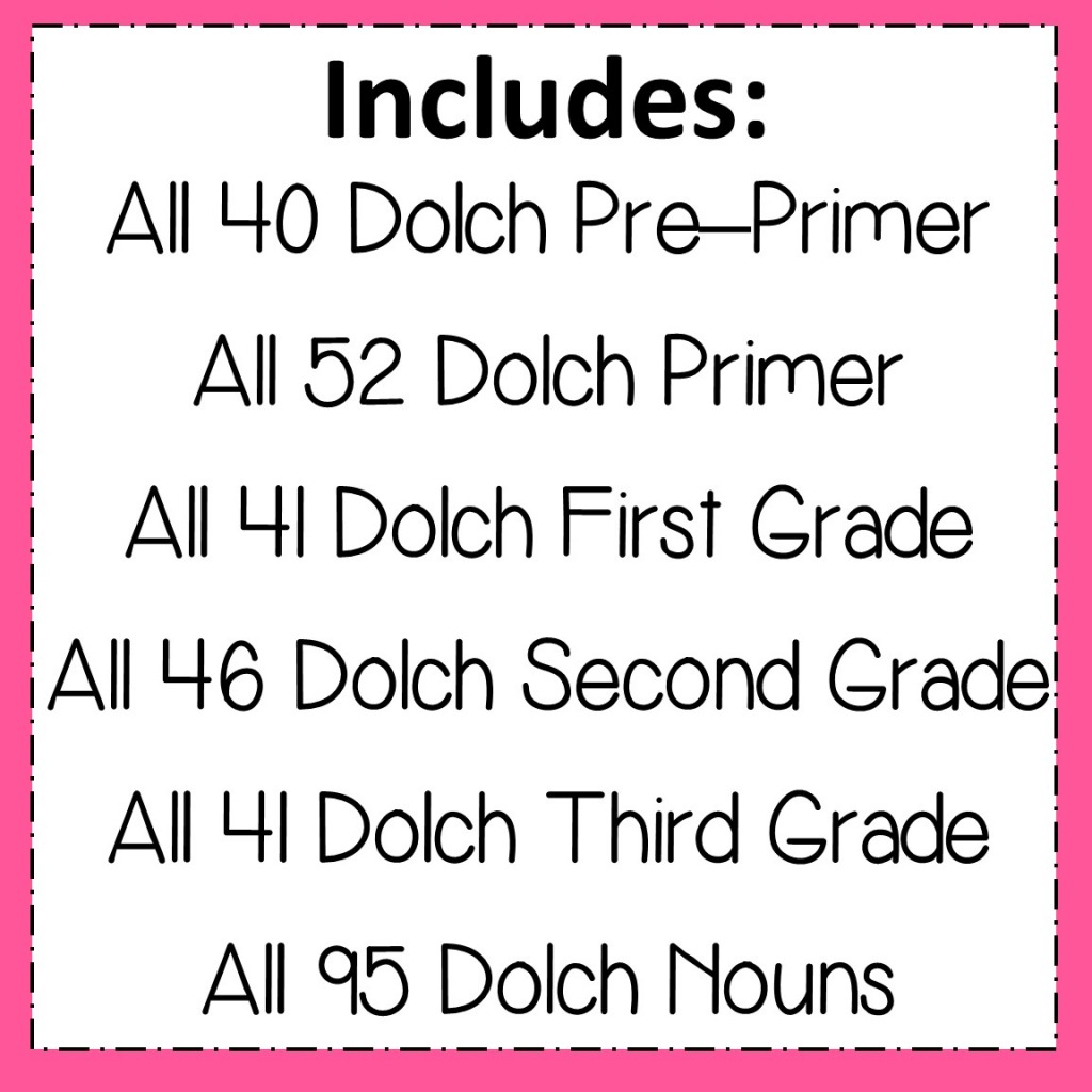 Dolch Sight Word Practice Bundle – Fun Early Learning