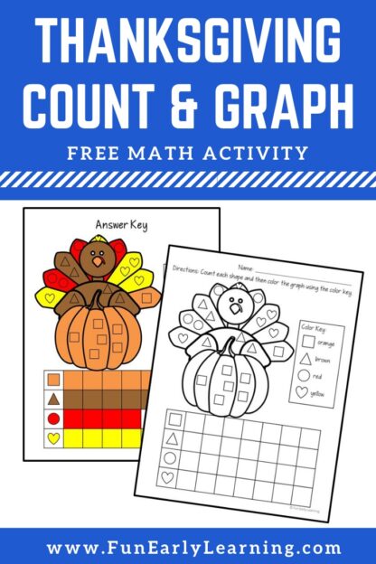 Thanksgiving Count and Graph – Fun Early Learning