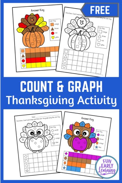 Thanksgiving Count and Graph – Fun Early Learning