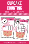 Cupcake Counting with Ten Frames Free Printable – Fun Early Learning