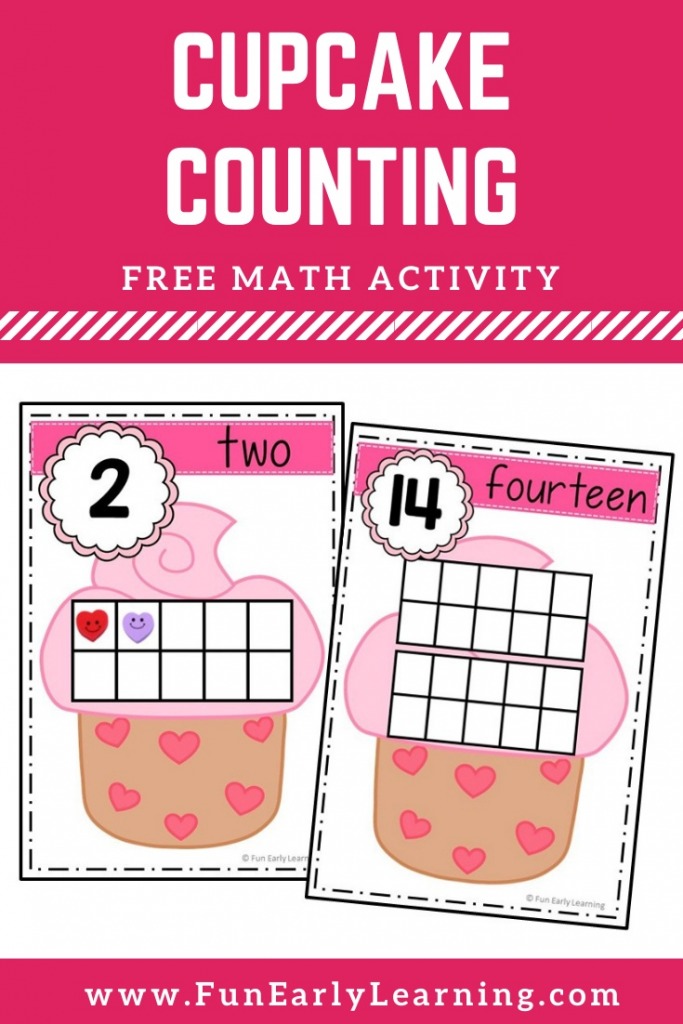 Cupcake Counting with Ten Frames Free Printable – Fun Early Learning