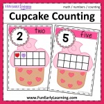 Cupcake Counting with Ten Frames Free Printable – Fun Early Learning