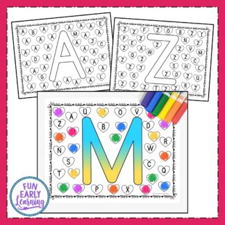 Find and Dot Valentine’s Day Letters Free Printable – Fun Early Learning