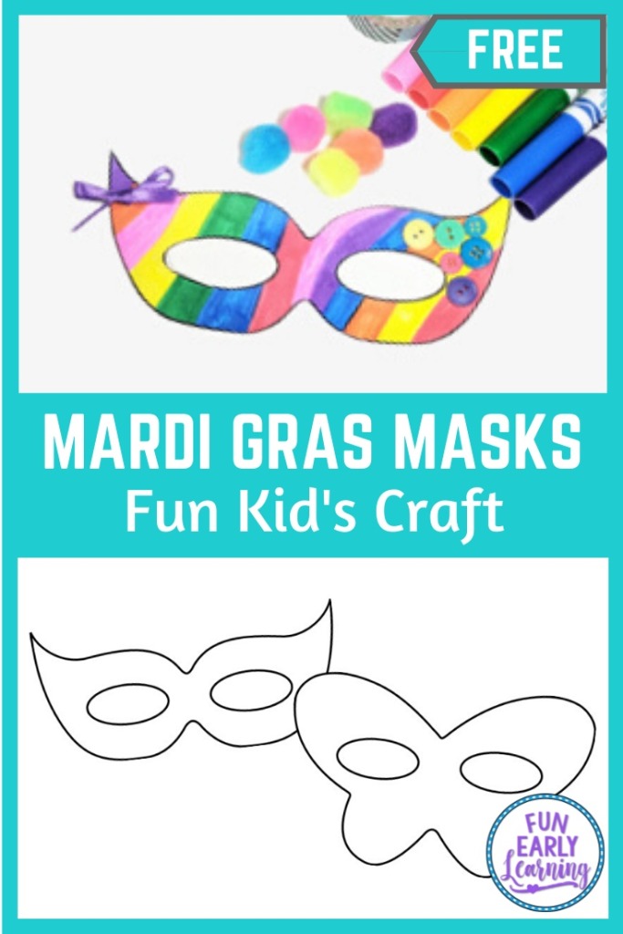 Mardi Gras Masks Template – Fun Early Learning