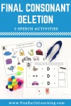 Final Consonant Deletion Activities – Fun Early Learning