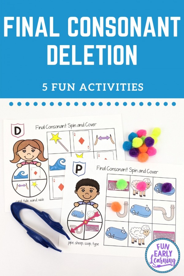 Final Consonant Deletion Activities – Fun Early Learning