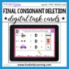 Final Consonant Deletion Bundle | Minimal Pairs, Activities, Worksheets