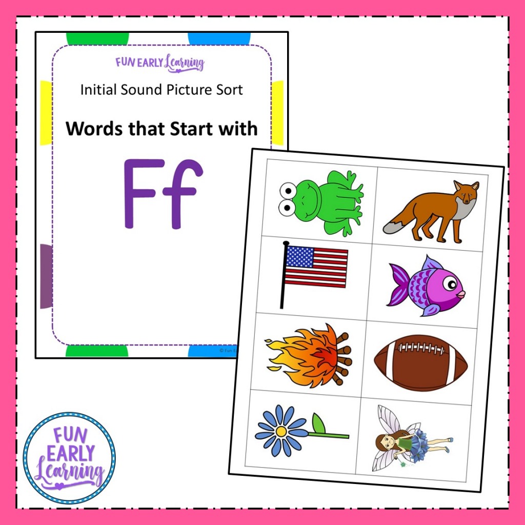 Beginning Sound Activity – Initial Sound Picture Sort – Fun Early Learning
