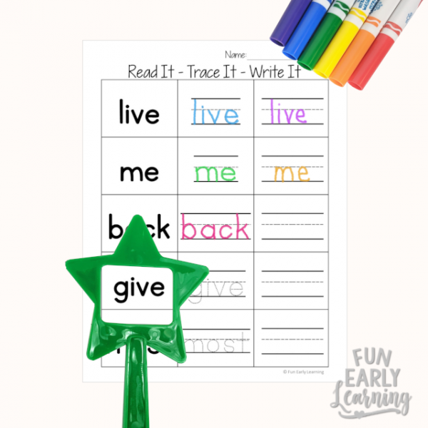 Read It – Trace It – Write It – Fry’s Second 100 Sight Words – Fun ...