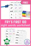 Read It – Trace It – Write It – Fry’s First 100 Sight Words – Fun Early ...