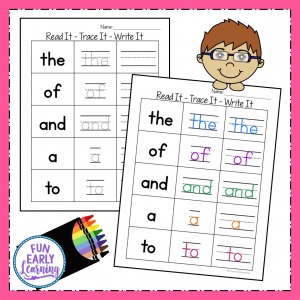 Read It – Trace It – Write It – Fry’s First 100 Sight Words – Fun Early ...
