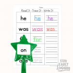 Read It – Trace It – Write It – Fry’s First 100 Sight Words – Fun Early ...