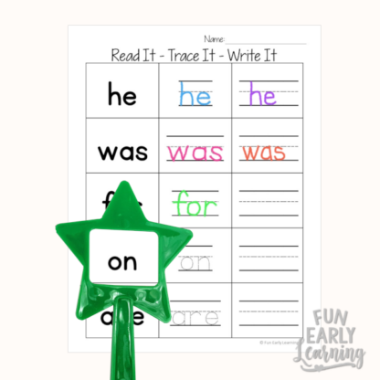 Read It – Trace It – Write It – Fry’s First 100 Sight Words – Fun Early ...