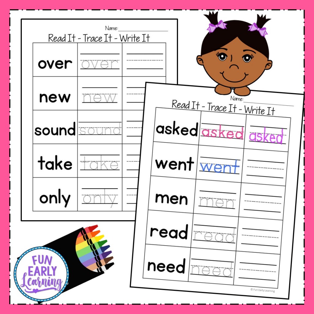 Read It – Trace It – Write It – Fry’s Second 100 Sight Words – Fun ...