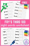 Read It – Trace It – Write It – Fry’s Third 100 Sight Words – Fun Early ...