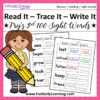 Read It – Trace It – Write It – Fry’s Third 100 Sight Words – Fun Early ...