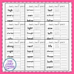 Read It – Trace It – Write It – Fry’s Third 100 Sight Words – Fun Early ...