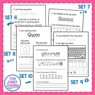 Editable Name Practice Name Writing Worksheets – Fun Early Learning