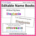 Editable Name Books Name Writing Activities for Preschool – Fun Early ...